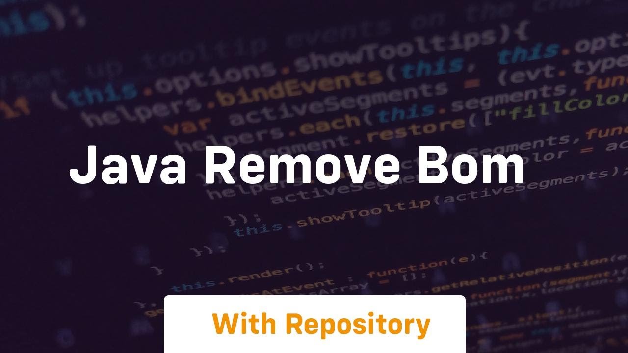java remove bom