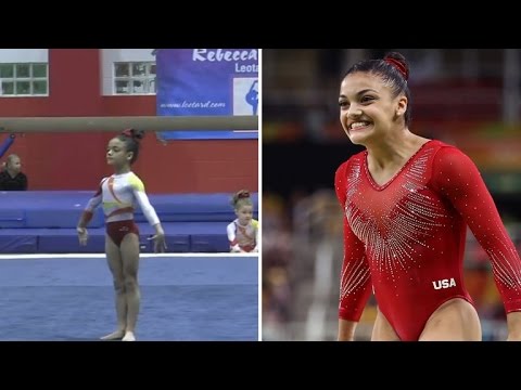 Watch Olympian Laurie Hernandez's Impressive Gymnastics Routine at 8-Years-Old