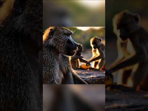I don't know what bit me bru #baboon #baboondaddy #ai #aigenerated #africa #animals #animal #shorts