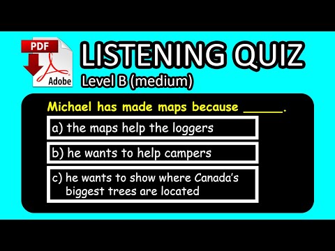 Listening Comprehension Exercise - Listen and answer - level B + PDF - Easy English Lesson