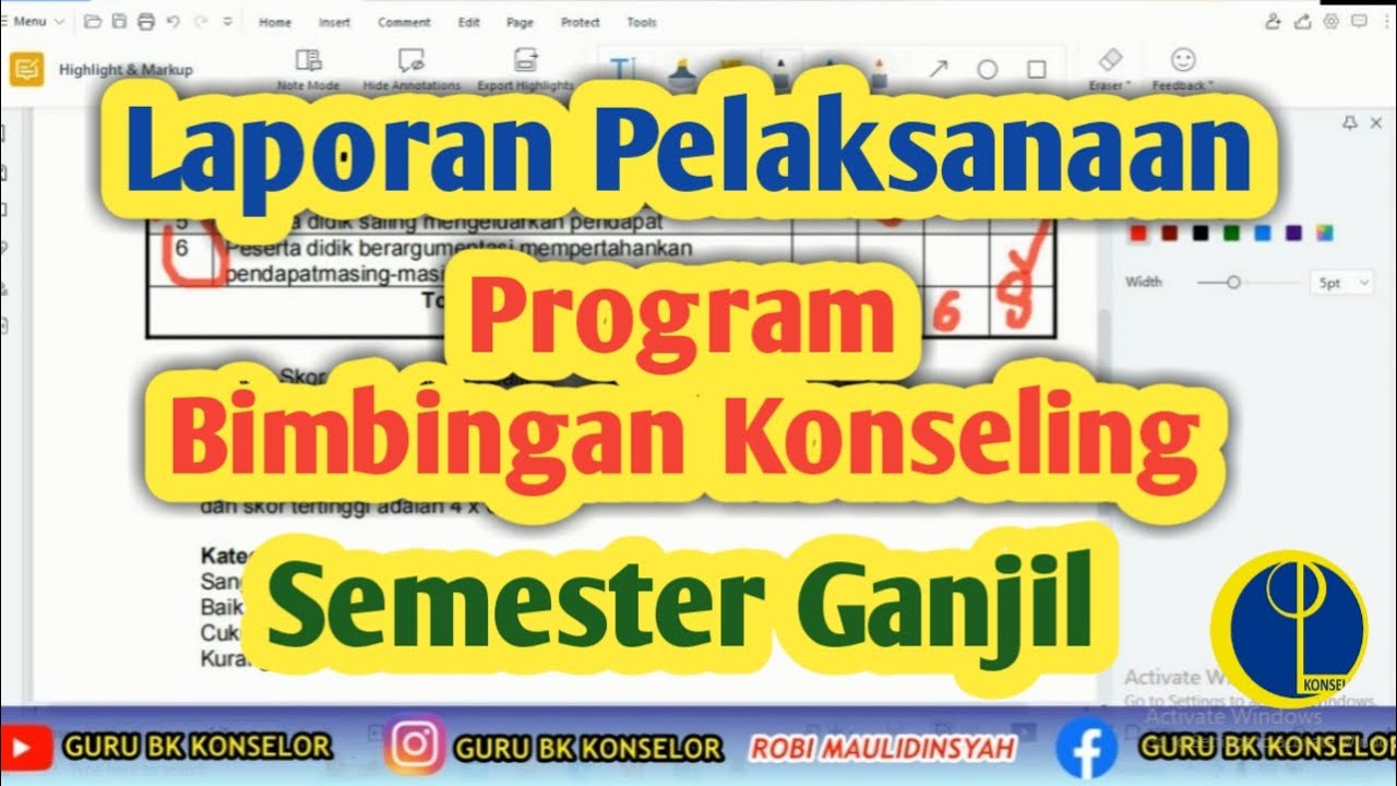 Cara Membuat Laporan Pelaksanaan BK Semester Ganjil