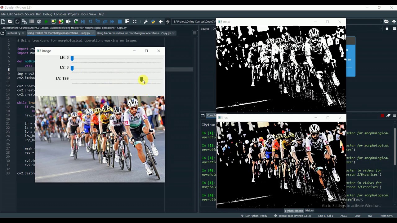 Morphological Operation-Masking using OpenCV and Python