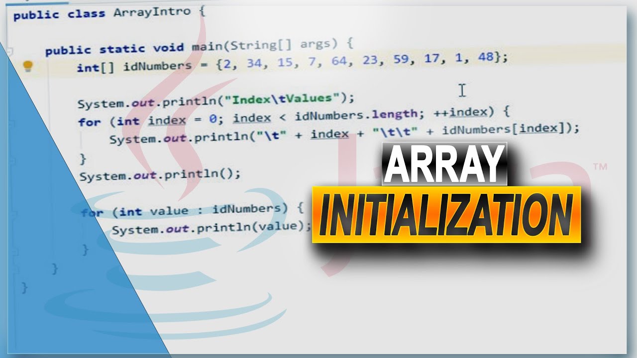 Java Tutorial 21 - Initializing an Array in Java