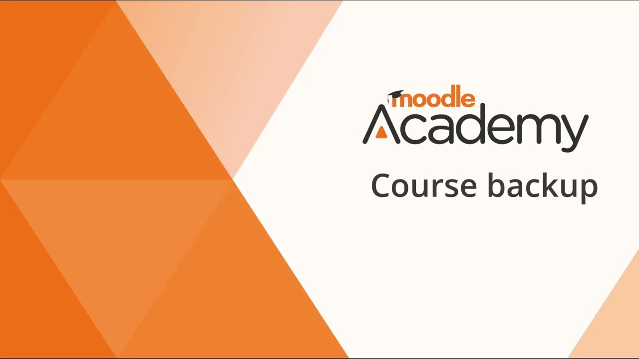 Course backup in Moodle 5