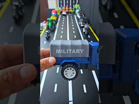 Epic Military Truck and Ultimate Police Car with Light and Siren
