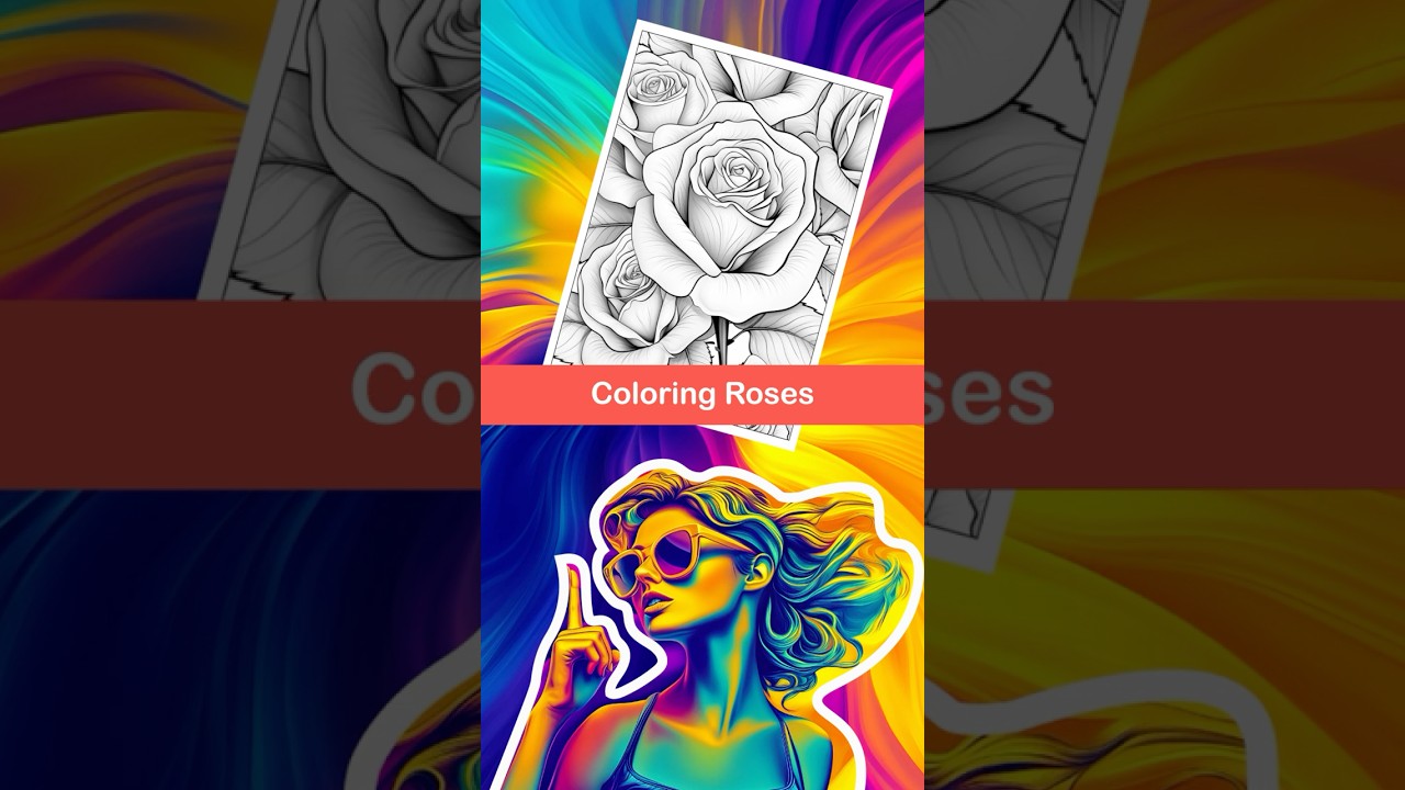 COLORING ROSE PAGE | Coloring with pleasure