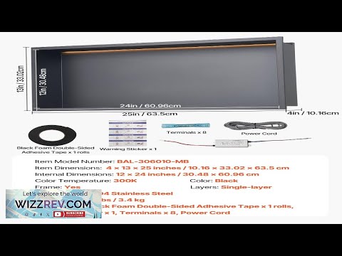 Shower Niche 13”x25”x4"Recessed Shelf With LED Strip Stainless Steel VEVOR US Review