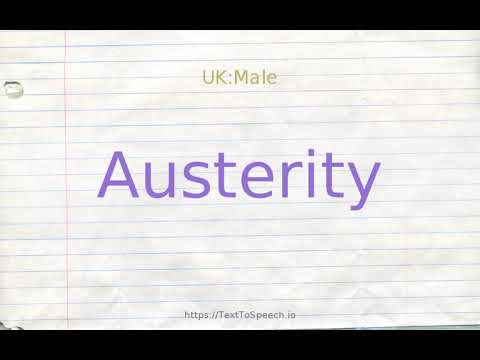 How to pronounce austerity