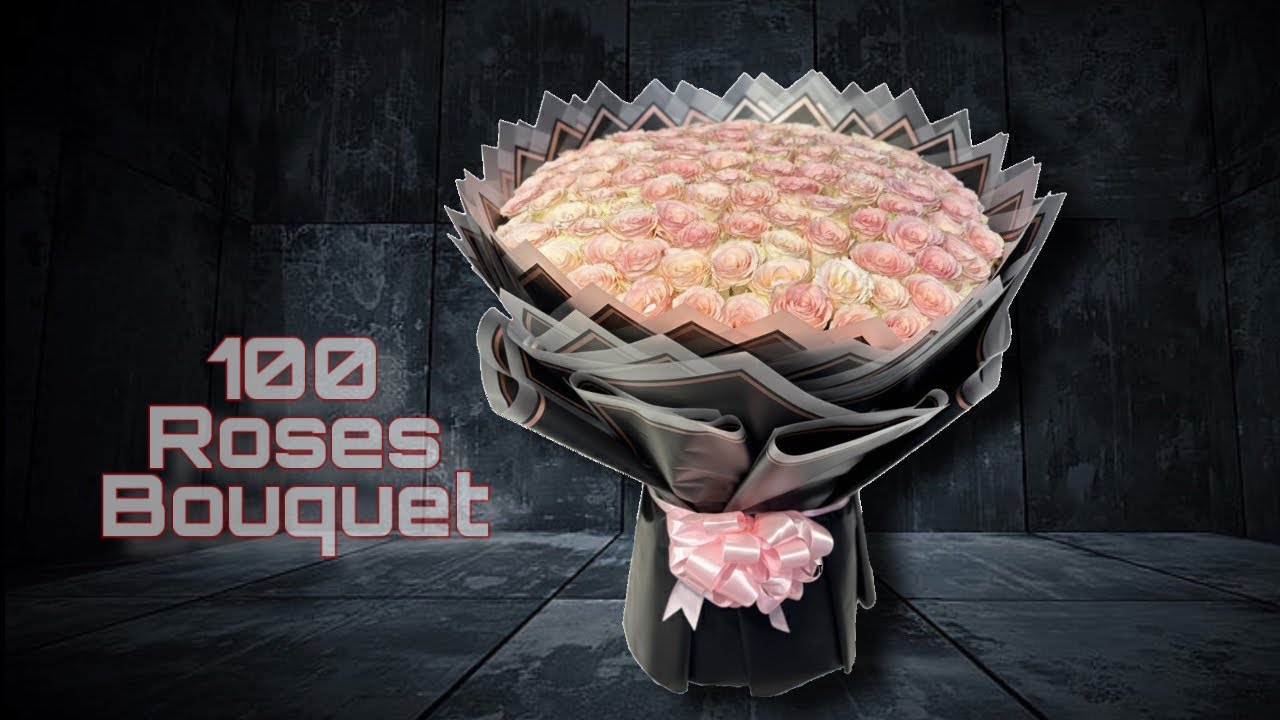 100 Roses Bouquet | 100 Roses Bouquet Wrapping | 100 Roses Bouquet Tutorial | Flower Bouquet