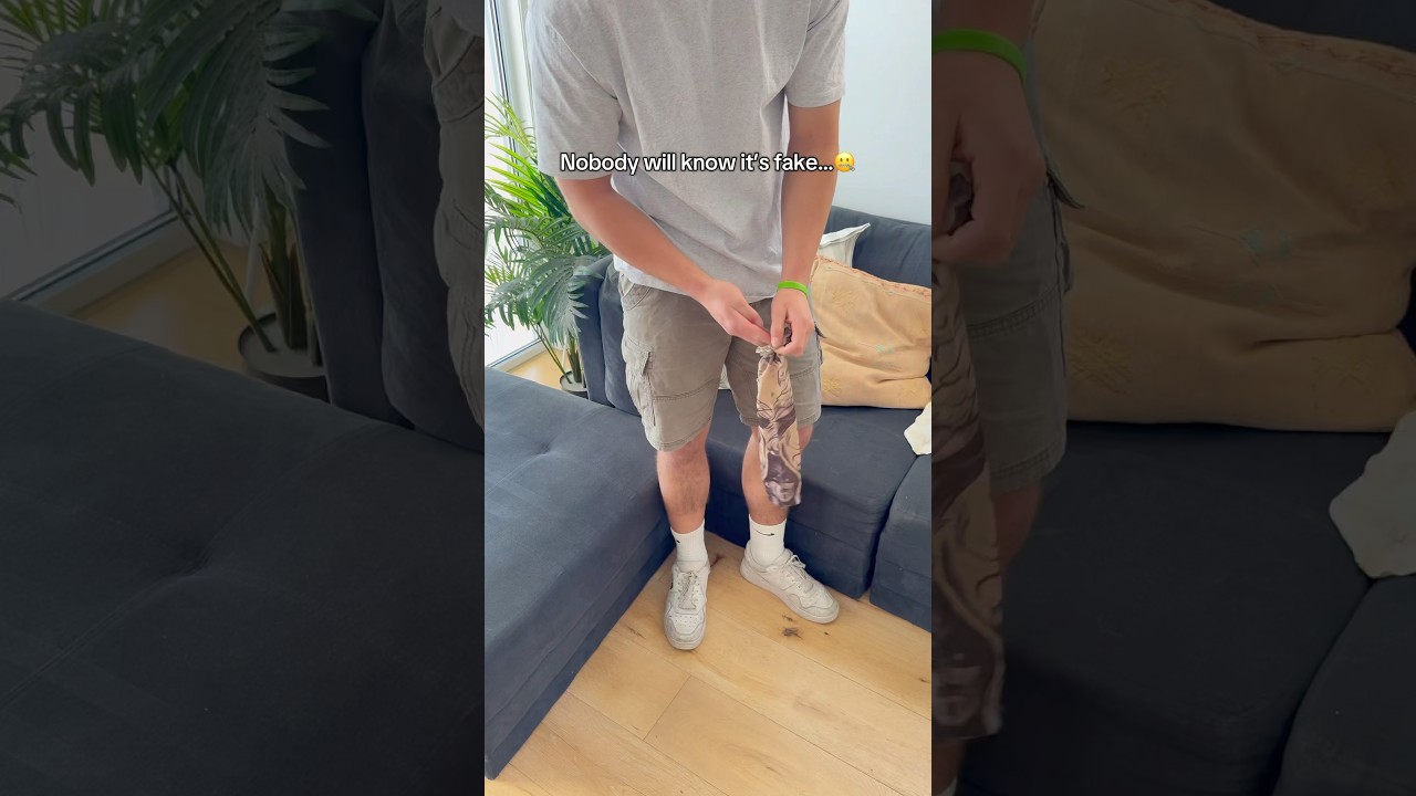 Mom actually thought I got a real tattoo😂😆 #tattoosleeve