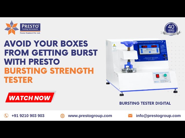 Paper & Packaging Testing Instruments - Presto Tensile Testing Machine ...