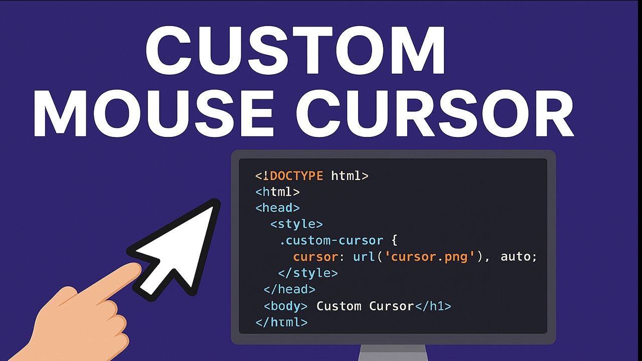 Custom mouse cursor in Javascript and CSS