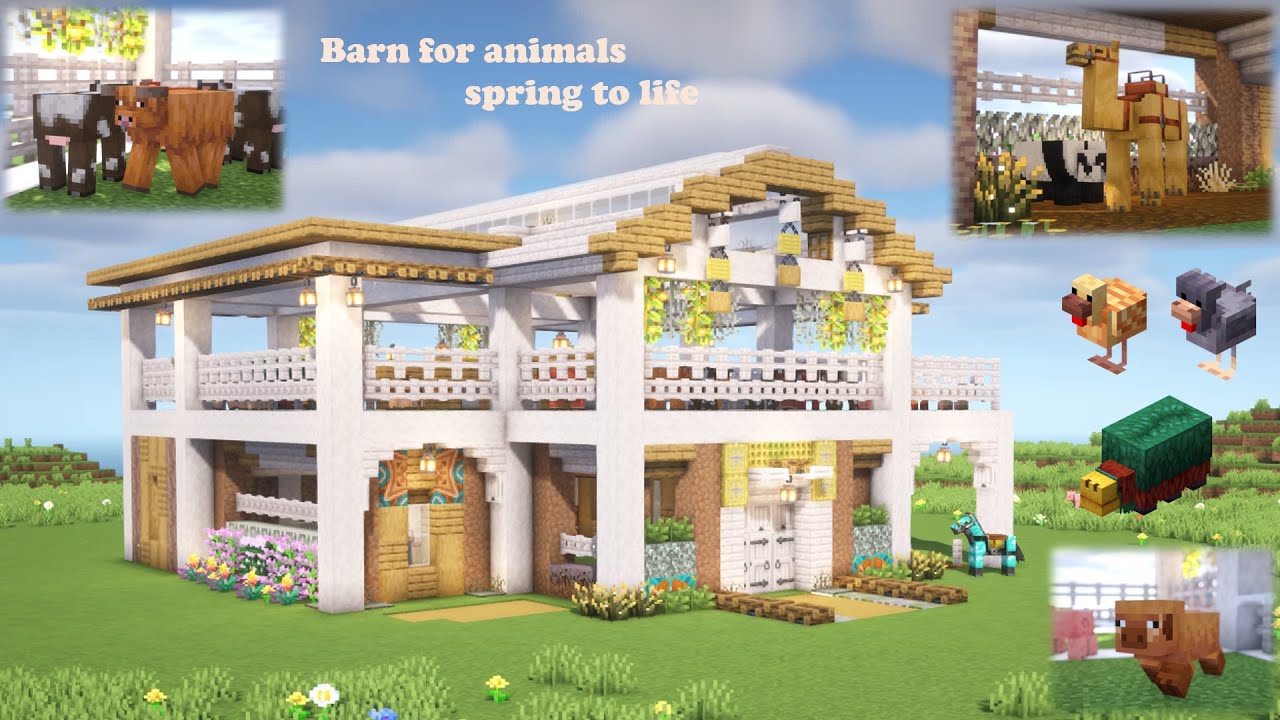 [マイクラ]1.21.8 動物小屋の作り方[Minecraft][tutorial][survival][barn] - Minecraft Builders