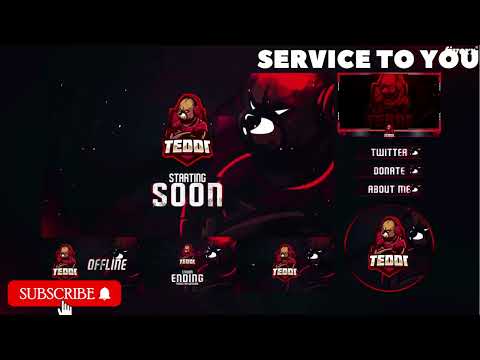 I will design a twitch overlays and logo for your stream