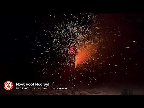 FN485 Hoot Hoot Hooray! Fountain – Silver Crackle & Owl Eyes