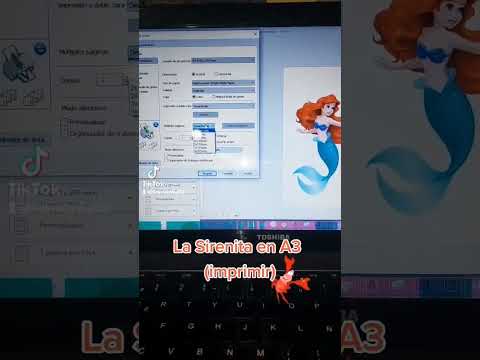 Como imprimir la Sirenita en tamaño A3 con impresora casera #sirenita #disney #diseño #digital