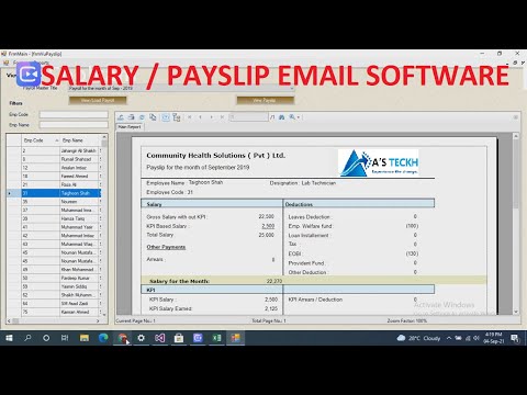 Pay Slip Salary Slip Email Generation System Software #shorts
