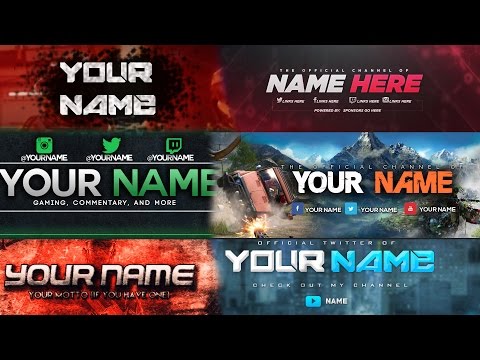 Top 5 Free Youtube Banner Templates (Photoshop cs6 ) #3