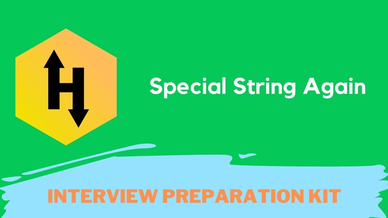 HackerRank Special String Again problem solution in Python programming | Interview Preparation Kit