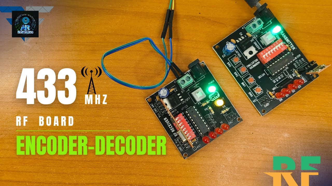 433 mhz RF Transmitter and Reciver | RF Encoder and Decoder Board