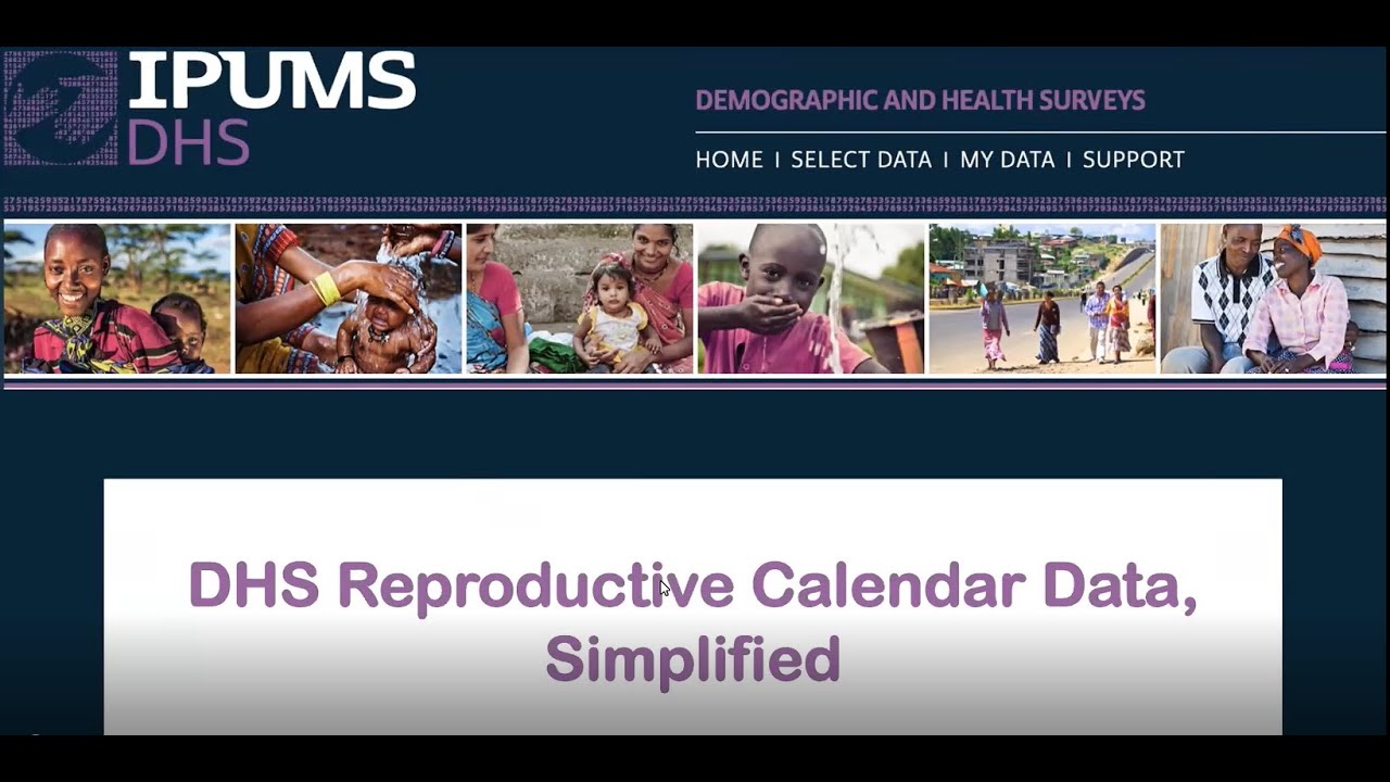 DHS Reproductive Calendar Data, Simplified