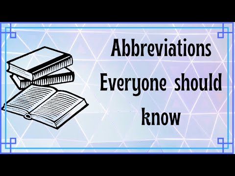 Abbreviations for daily using words//abbreviations vs acronyms /full form and short form in English