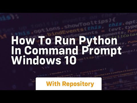 how to run python in command prompt windows 10