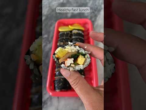 Kimbap lunch at HMart #fastfood #hmart #kimbap#cheap#healthy#koreanfood#easy #quicklunch #marketfood