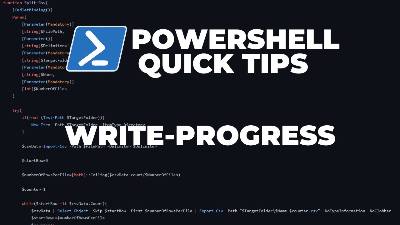 PowerShell Quick Tips : Write-Progress (Get a Progress bar for your scripts!)