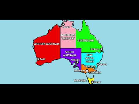 Australia Australian States- Rap the Map to learn the states, territories & capitals SHORT VERSION