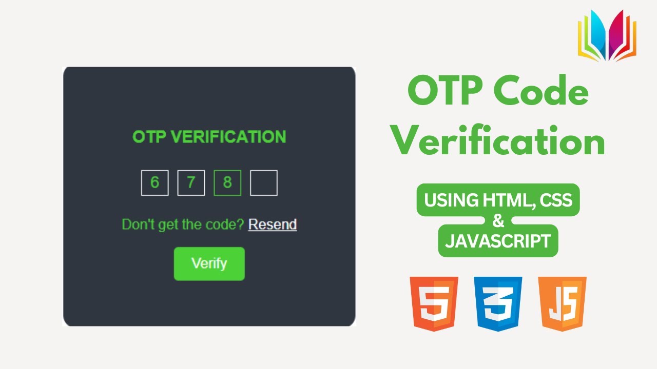 Create OTP Code Verification Form using HTML CSS & JavaScript #otpform