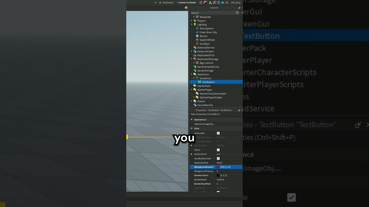 How to make a menu in under 30 seconds in roblox studio #roblox #robloxgamedesign #tutorial
