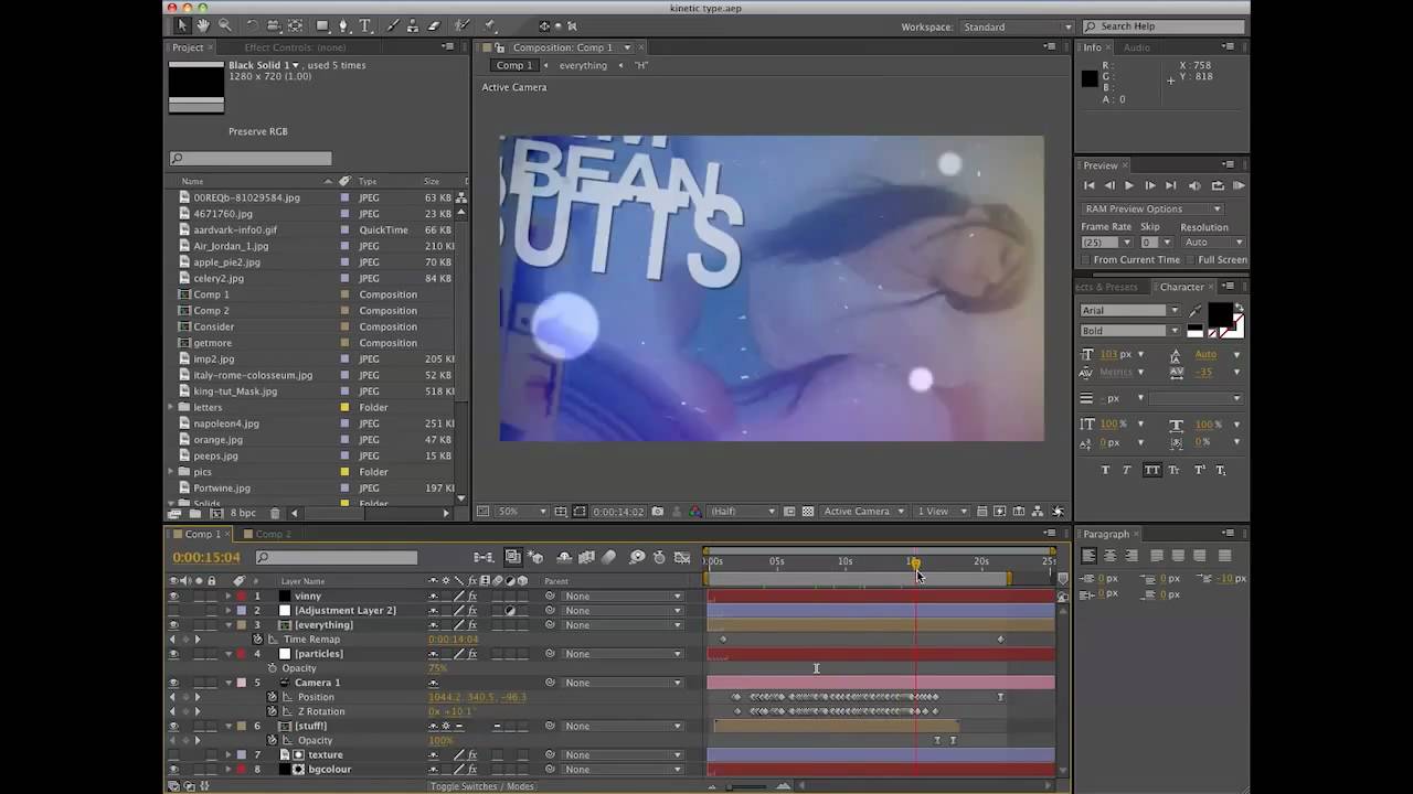 Moving Text (kinetic typography) tutorial PART 1