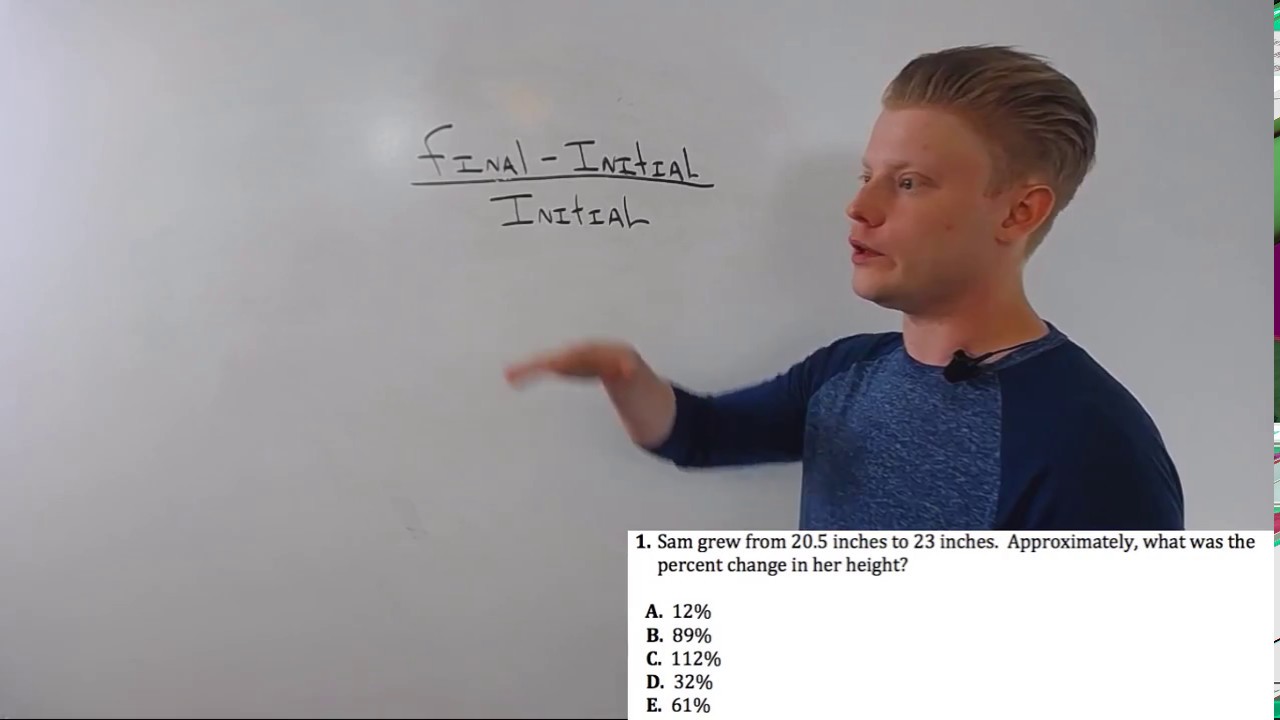 ACT Math: How to do Percent Change