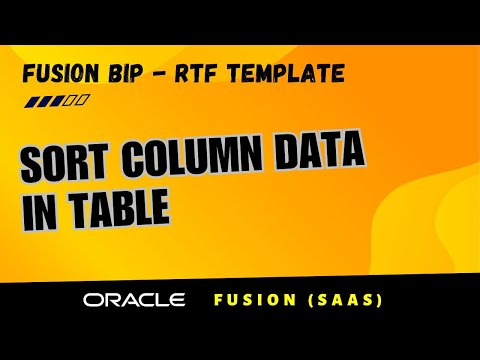 RTF 4. Sort the data in table column in RTF template with Oracle BI Publisher add in for MS Word ...