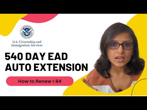 540 Day Auto Extension on H4 EAD (2024) - How To Renew I-94