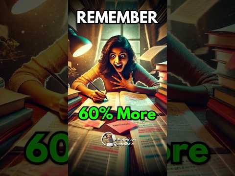 1 Best Brain Memory Trick 😮 Remember Everything in Exams #studytips