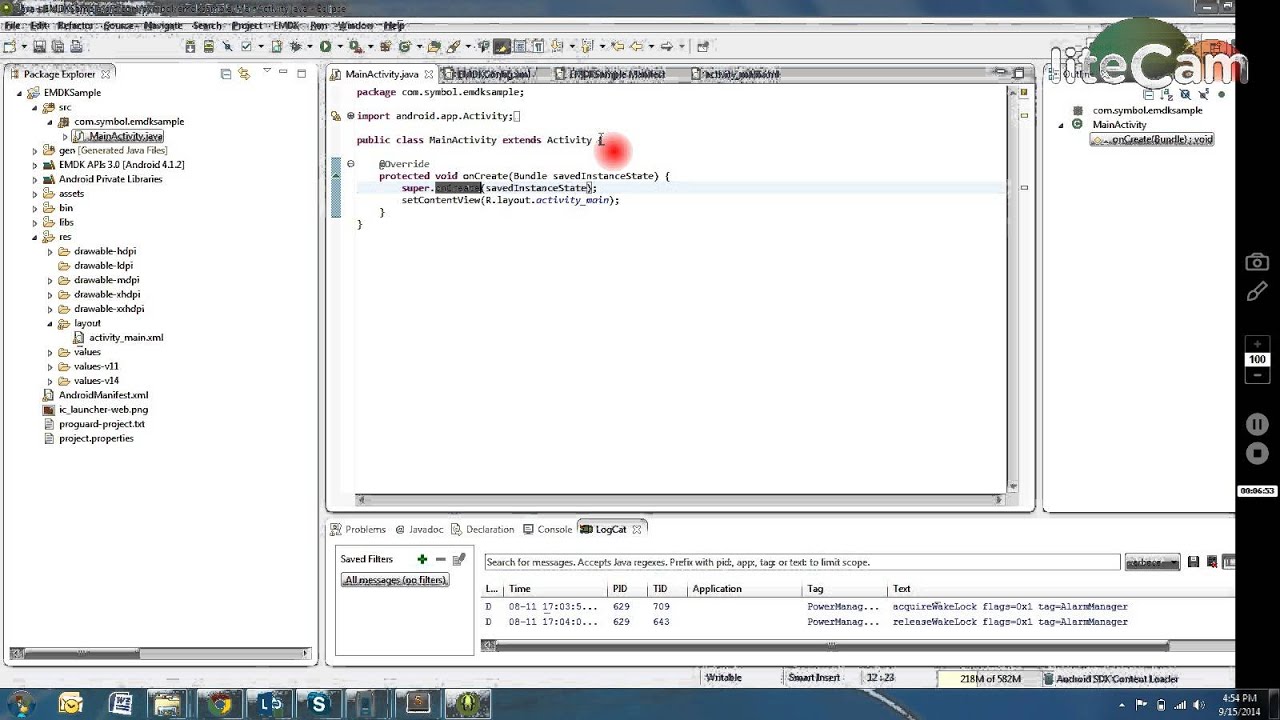 EMDK For Android Profile Manager Data Capture