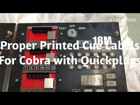 Quickplug Labels on a Cobra 18M