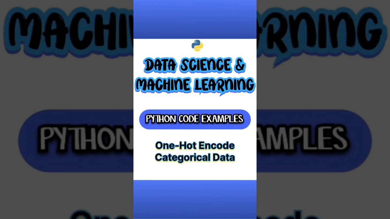 🎨 One-Hot Encoding in Python – ML Preprocessing Tip #pythonshorts #machinelearning #datascience
