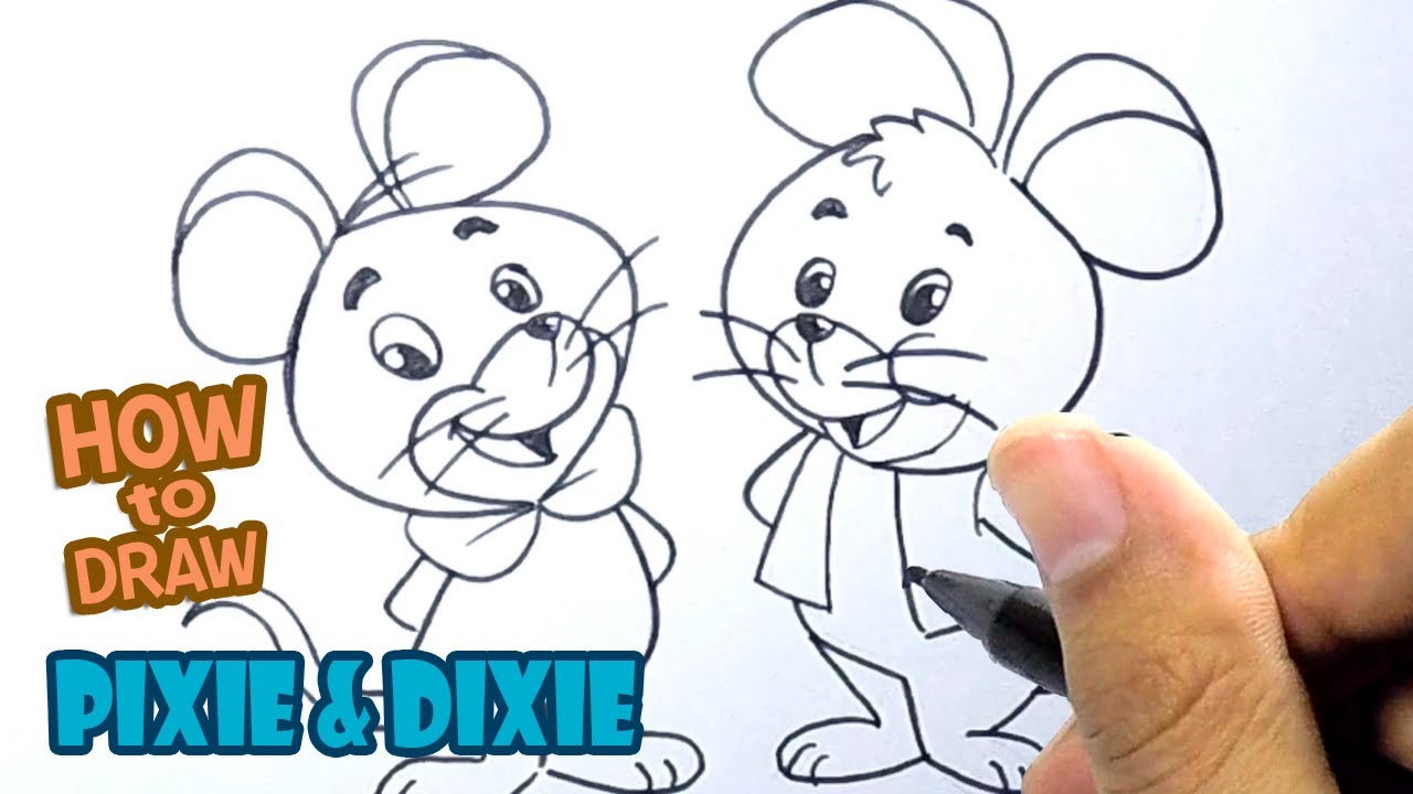 How to Draw Pixie & Dixie Easy Step by Step
