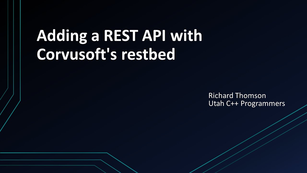 Adding a REST API with Corvusoft's restbed