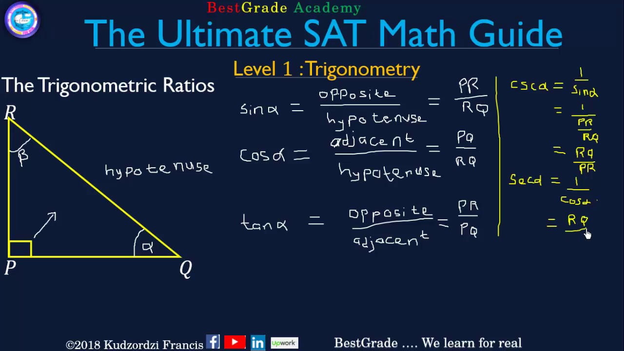 The Ultimate SAT Math Guide Level 1 Trigonometric ratios