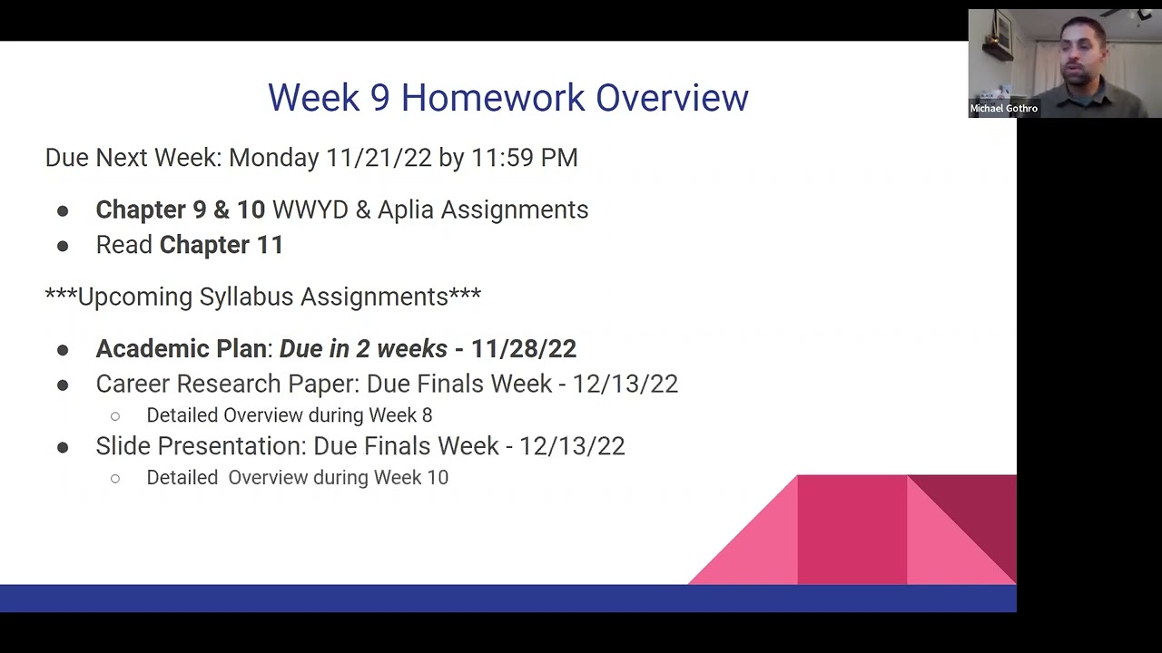 COLL 101 - VR01 - Week 9 Assignment Overview