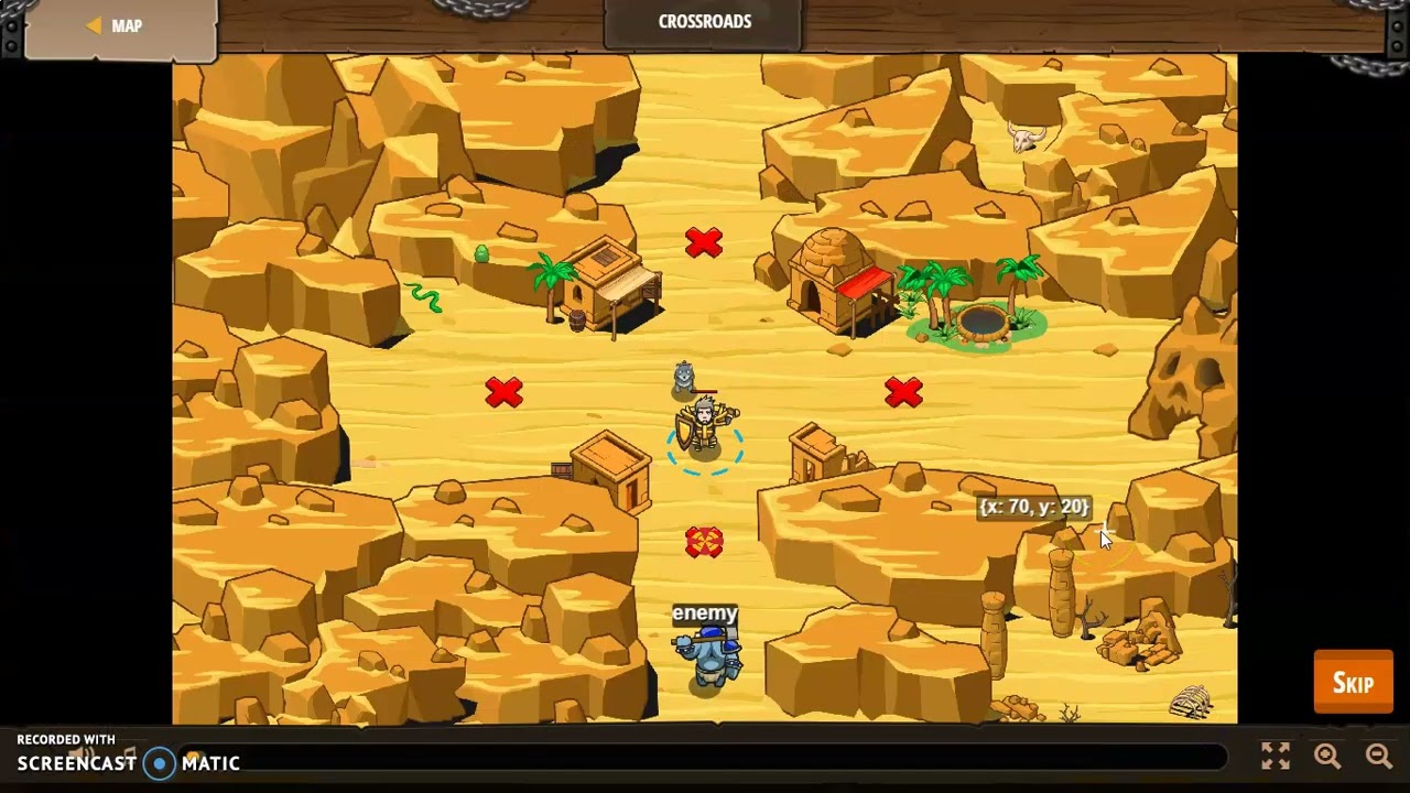 CodeCombat: Sarven Desert - Cross Roads solution
