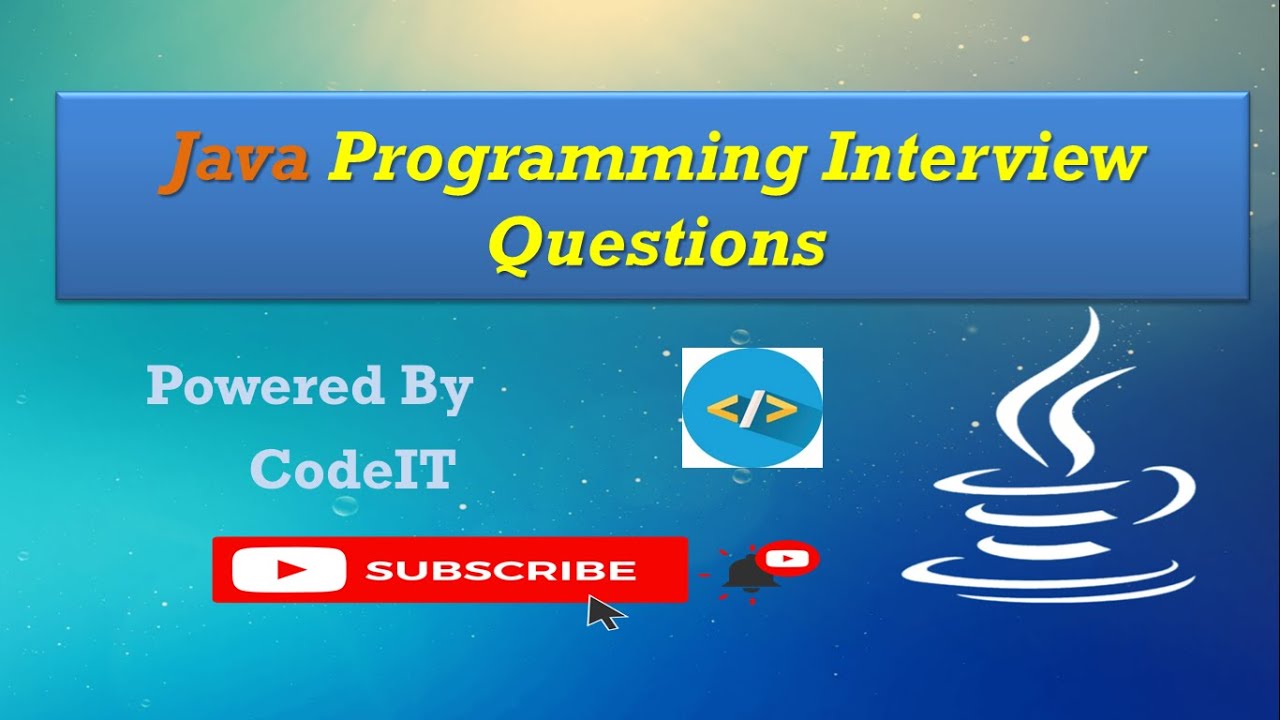 Java Interview Programs -Frequently asked Coding Questions