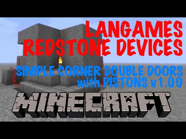 Simple Corner Double Doors with Pistons v1.00 Minecraft Map