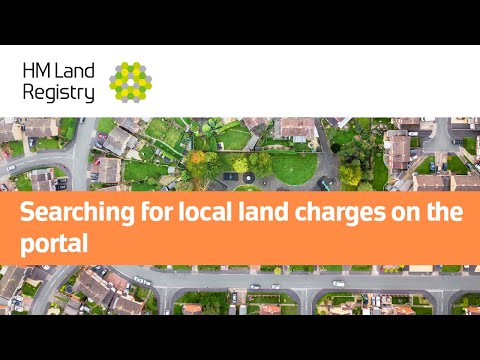 Searching for local land charges on the portal