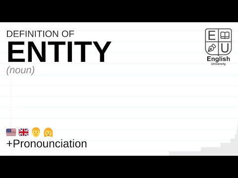 ENTITY meaning, definition & pronunciation | What is ENTITY? | How to say ENTITY
