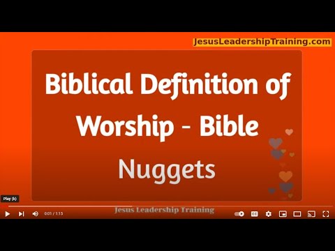 Bible Definition of Worship